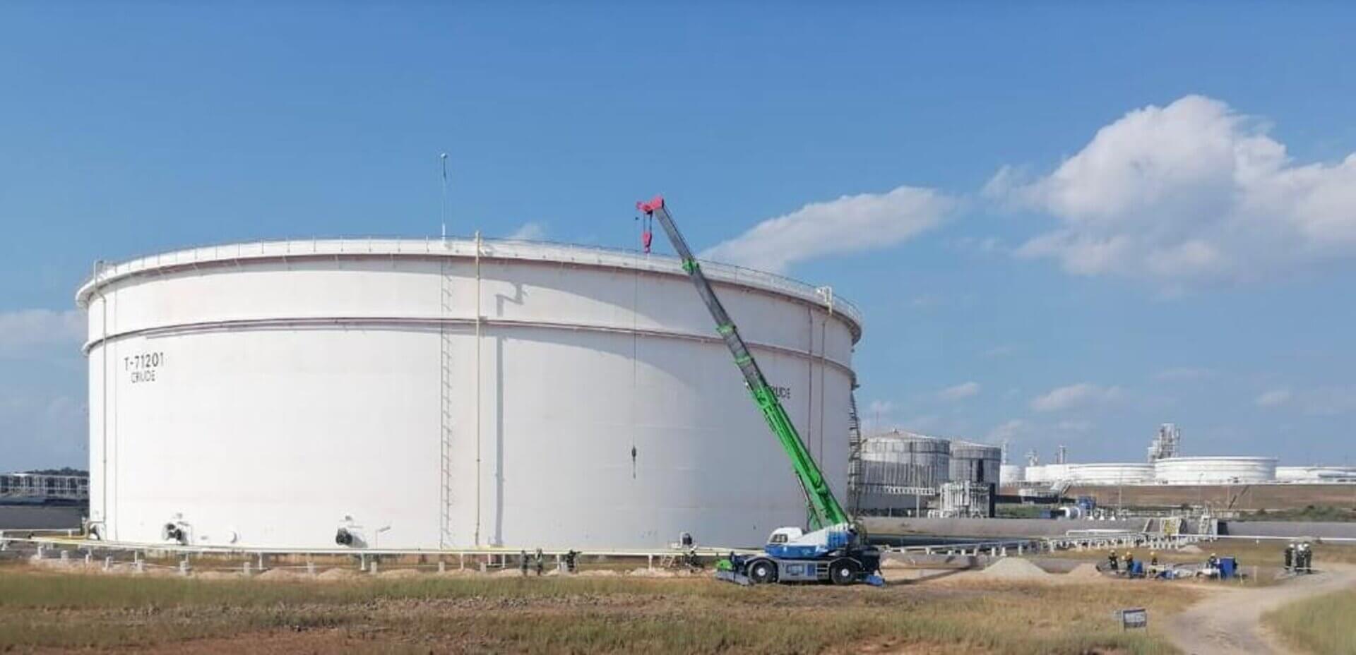 On Going EMAS Project MRCSB Melaka Rental Crane 45 Ton And Excavator EX ...